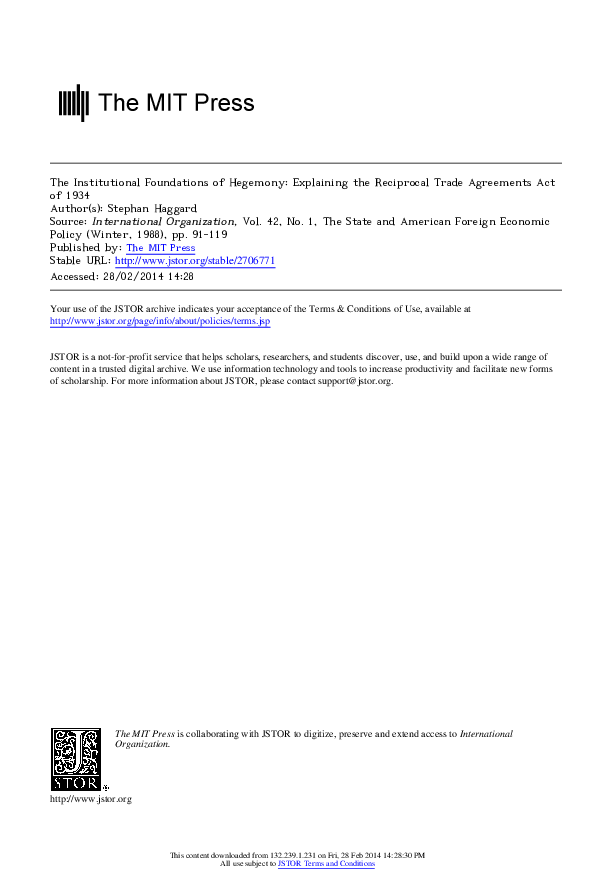 Reciprocal Trade Agreement Act