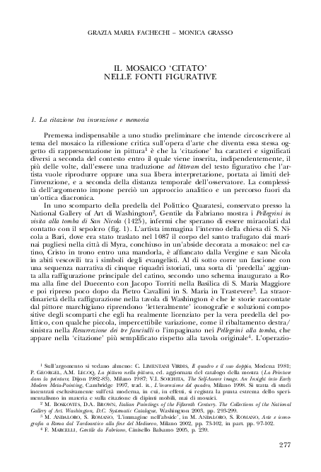 (PDF) Il mosaico ‘citato’ nelle fonti figurative