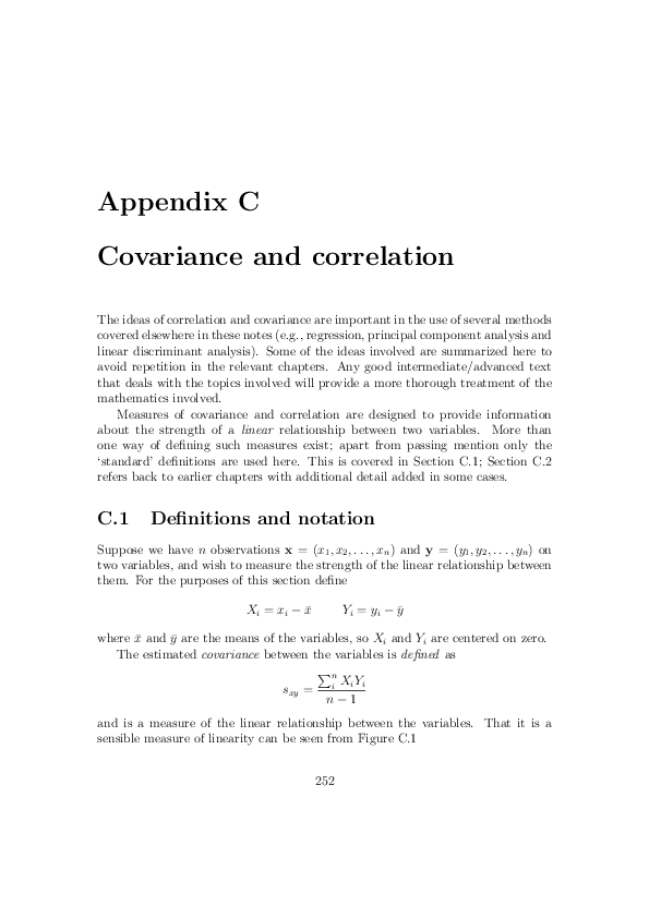 (PDF) NQAR - Appendix C: Covariance and Correlation