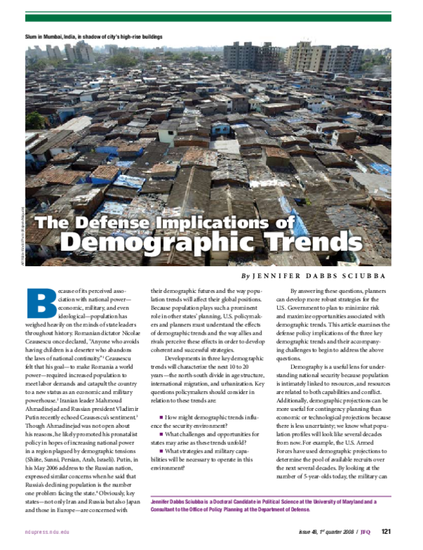 (PDF) The Defense Implications of Demographic Trends