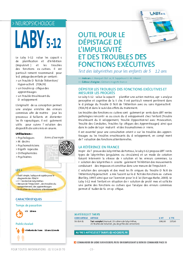 (PDF) Laby 5-12 : Test des labyrinthes