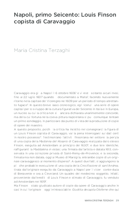 (PDF) Louis Finson copista di Caravaggio