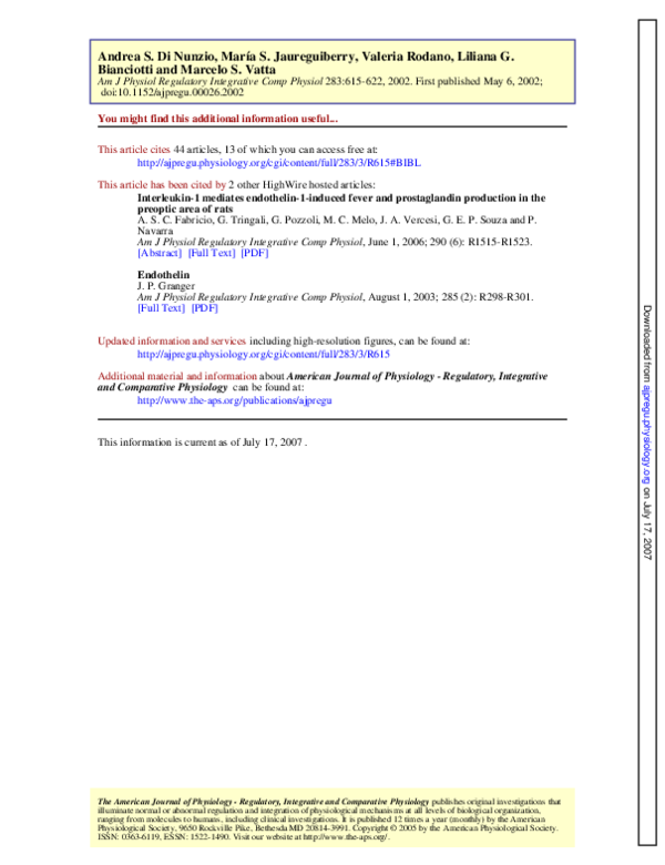 (PDF) The American Journal of Physiology- Regulatory, Integrative and Comparative Physiology ...