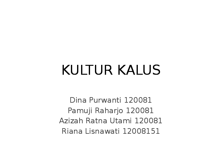 (PPT) KULTUR KALUS