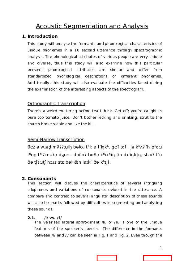 Doc Acoustic Segmentation And Analysis