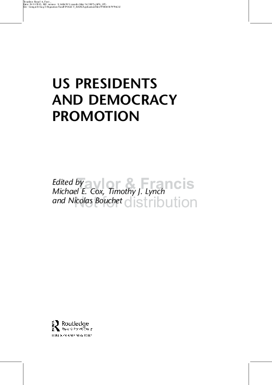 (PDF) George W. Bush and Democracy Promotion