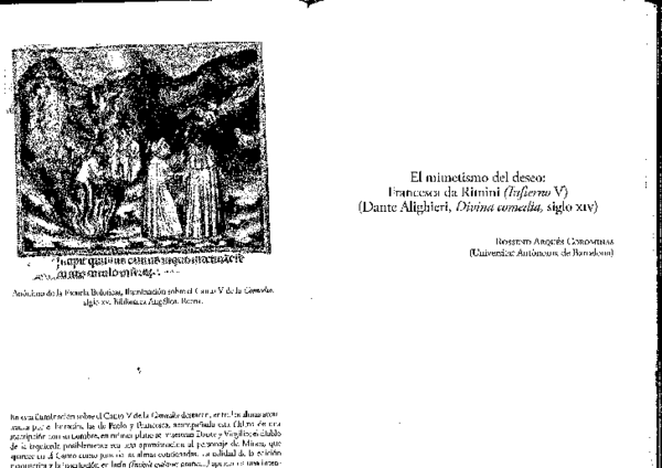 (PDF) El mimetismo del deseo: Francesca da Rimini (Inferno V)