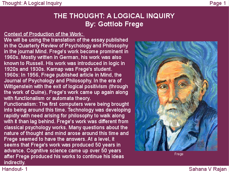 (PDF) Frege- The Thought