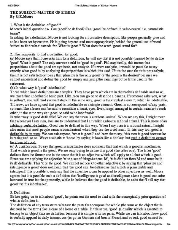 (PDF) Study Resource 5, Metaethics