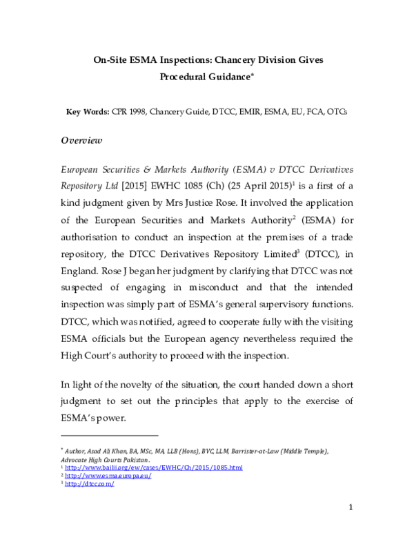 esma guidelines compliance function