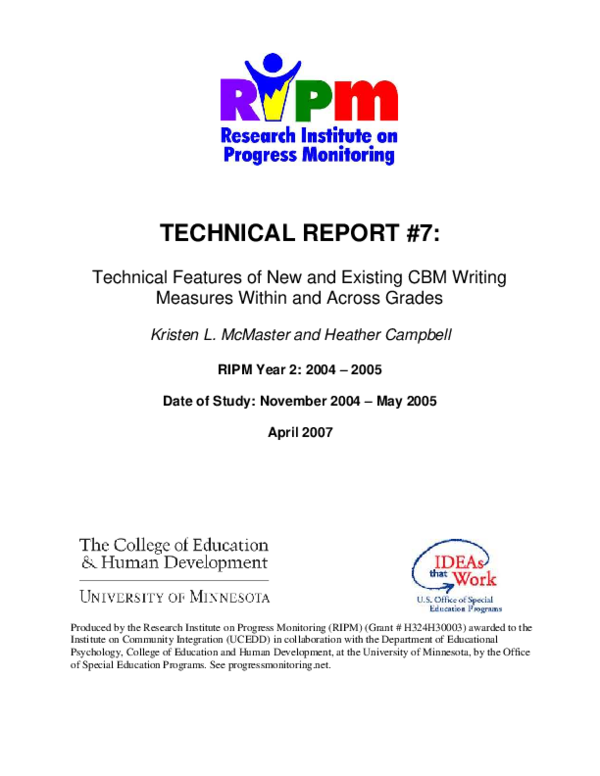 (PDF) TECHNICAL REPORT #7: Technical Features of New and Existing CBM ...