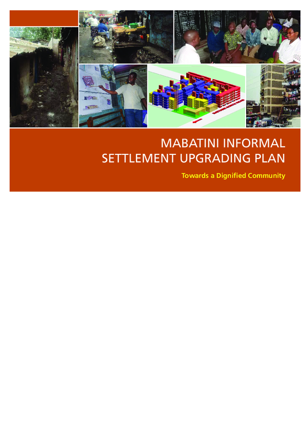 (PDF) Mabatini Informal Settlement Upgrading Plan: Towards a Dignified Community
