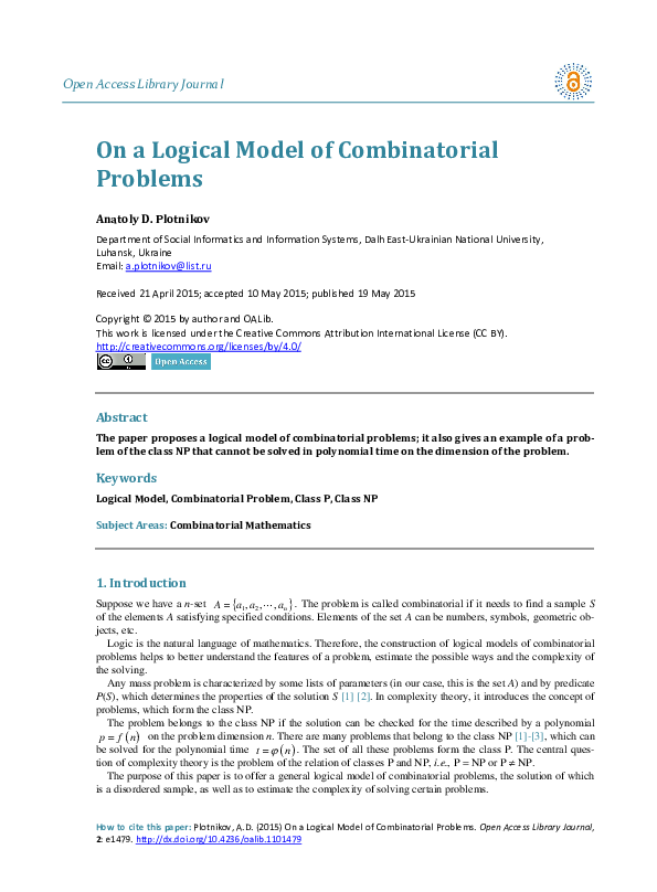 (PDF) A proof that the set of NP-problems is bigger than the set of P-problems by using a ...