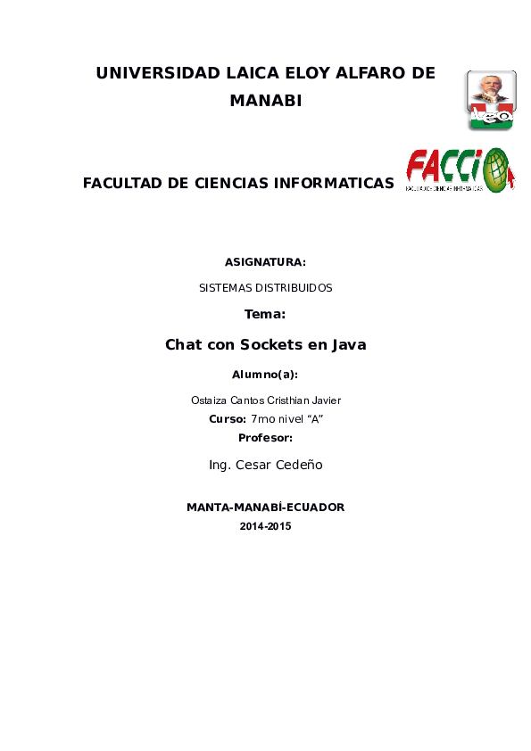 (DOC) Chat con Sockets en Java