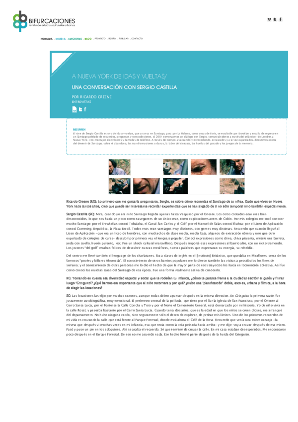 (PDF) Sergio Castilla: A Nueva York de idas y vueltas