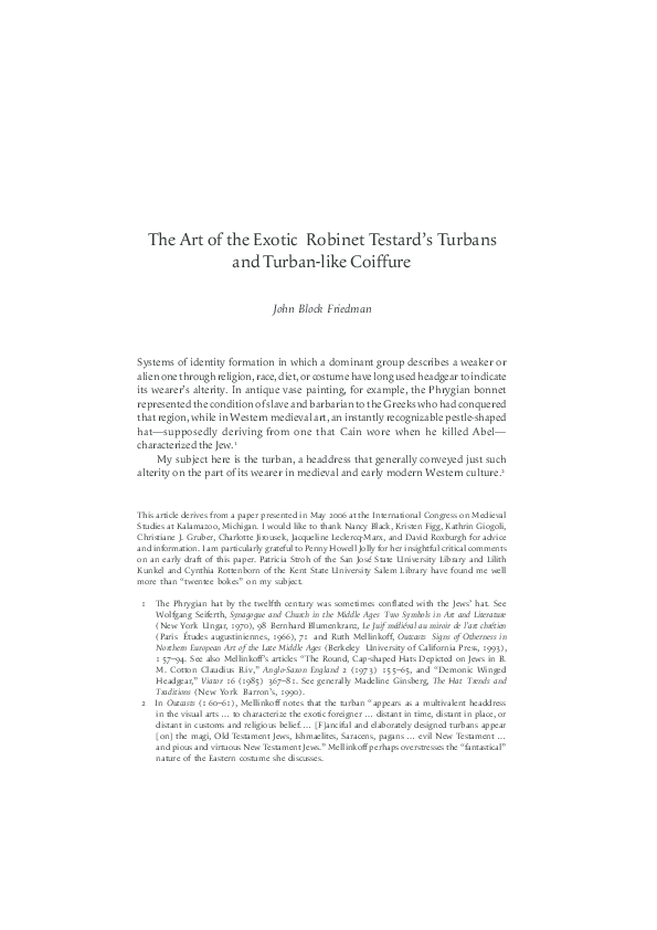 (PDF) "The Art of the Exotic: Robinet Testard’s Turbans and Turban-like ...