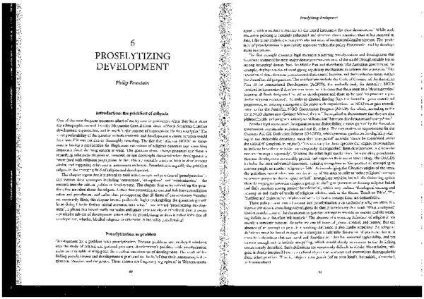 (PDF) Proselytizing Development