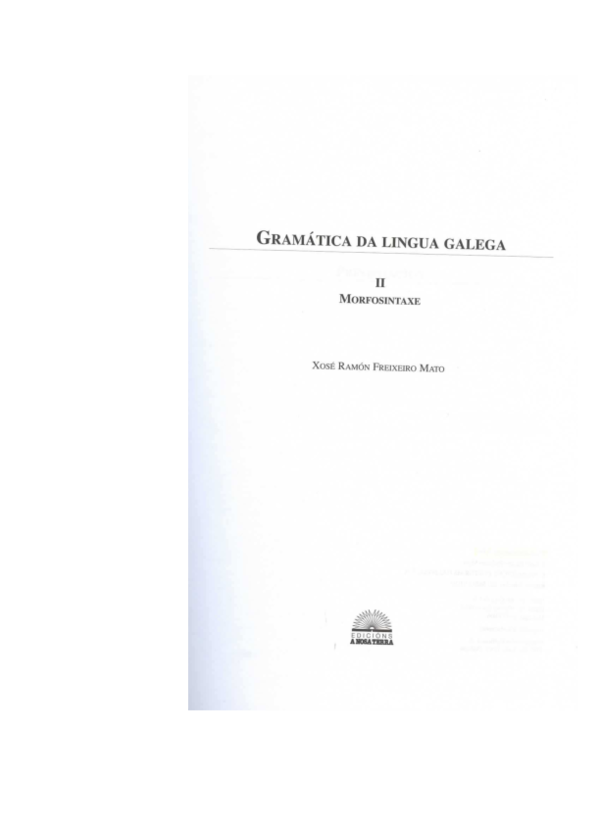 (PDF) Gramática da Lingua Galega II. Morfosintaxe