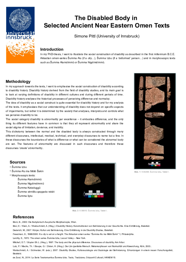 (PPT) The Disabled Body in Ancient Near Eastern Omen Literature