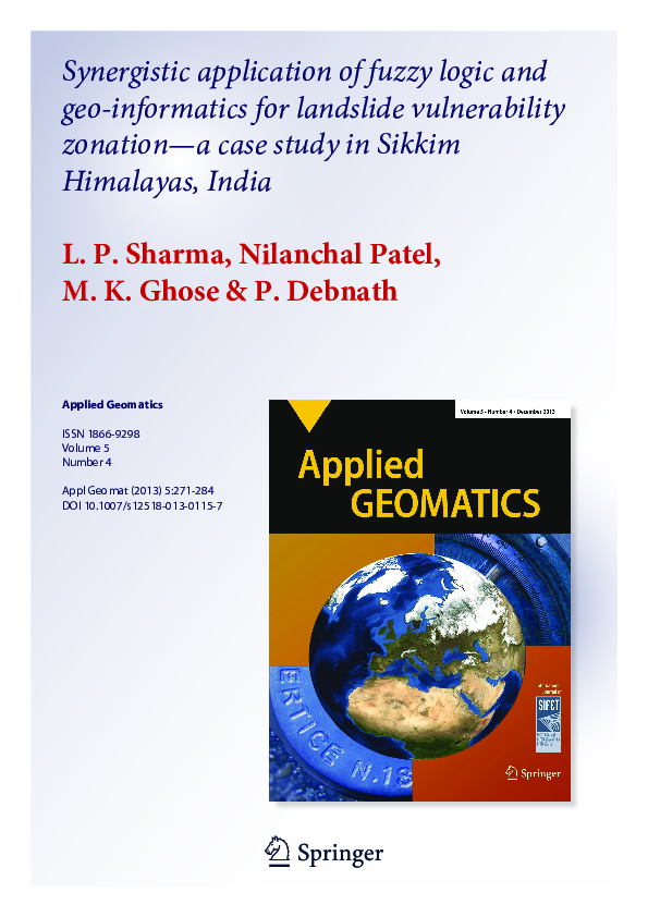 Pdf Synergistic Application Of Fuzzy Logic And Geo Informatics For Landslide Vulnerability