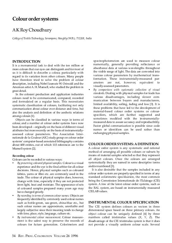 (PDF) Colour order systems