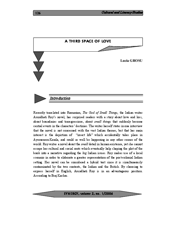 (PDF) A Third Space of Love