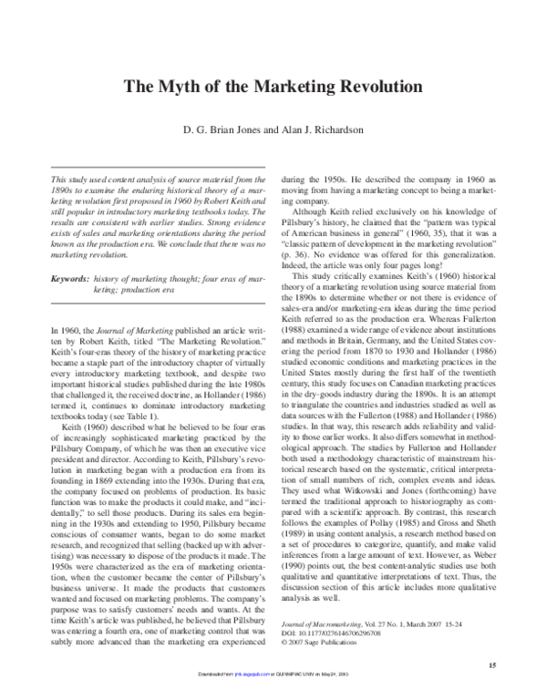 (PDF) The Myth of the Marketing Revolution