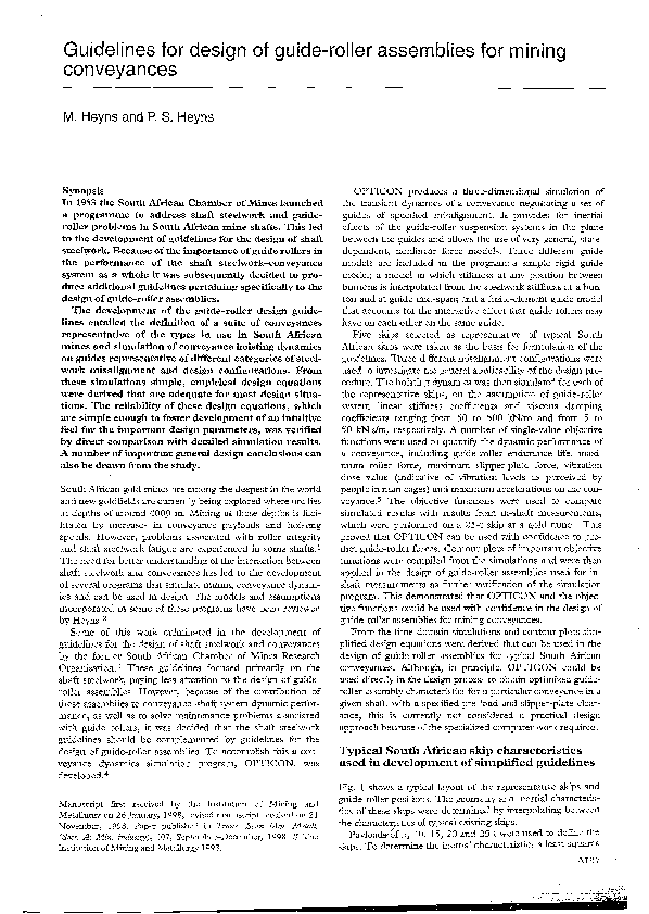 (PDF) Heyns,M. & Heyns,P.S. Guidelines for the design of guide-roller ...