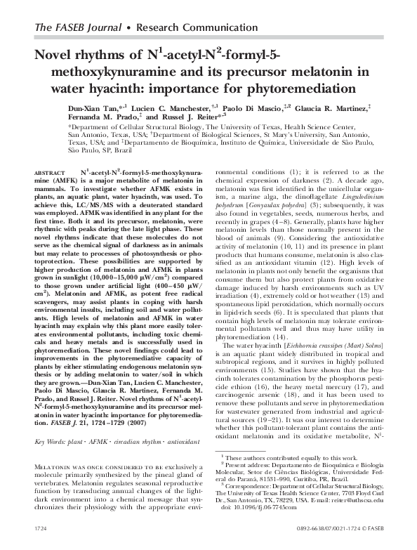 (PDF) The FASEB JournalResearch Communication Novel rhythms of N1 ...