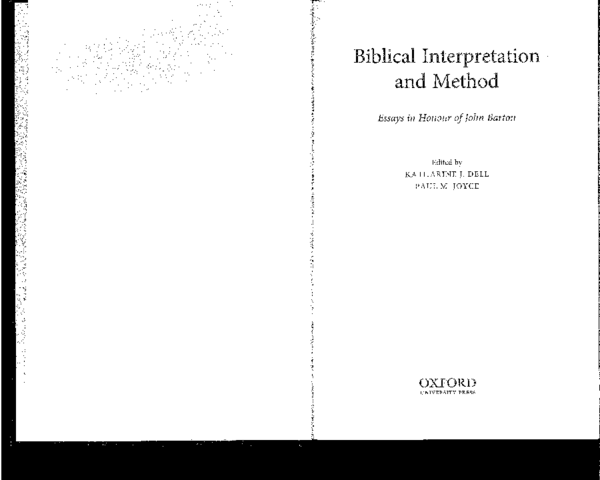 (PDF) "Intertextuality: Method and Theory in Job and Psalm 119." Pages ...