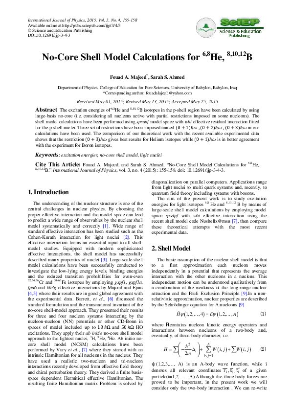 (PDF) No-Core Shell Model Calculations for 6,8He, 8,10,12B