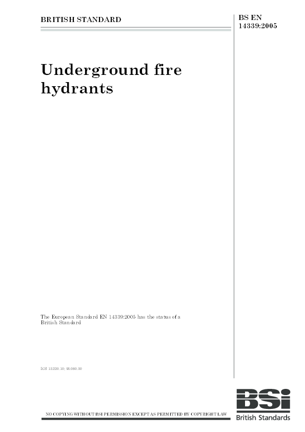 (PDF) Underground fire hydrants