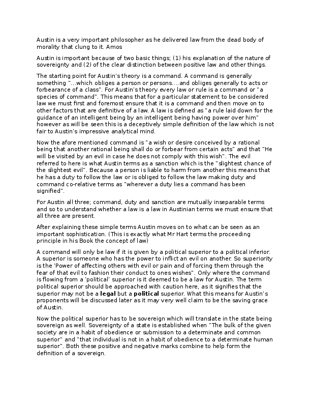 austin theory of sovereignty in jurisprudence