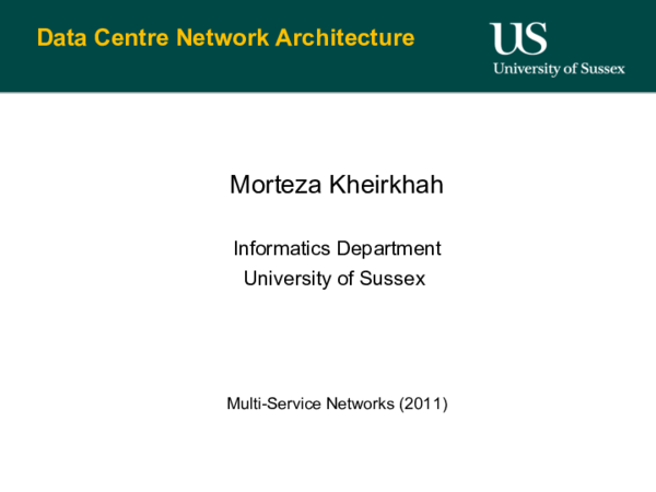 (PDF) Data Center Network Architecture