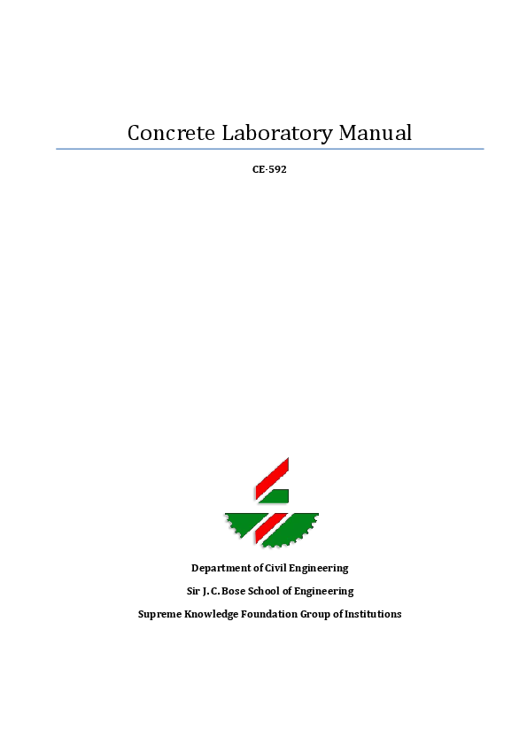 (PDF) CONCRETE LABORATORY MANUAL