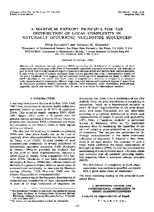 A Maximum Entropy Pronciple For The Distribution Of Local Complexity In