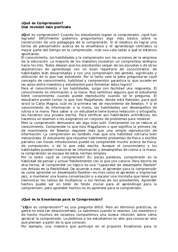 (DOC) Ense anza para la comprensi n II