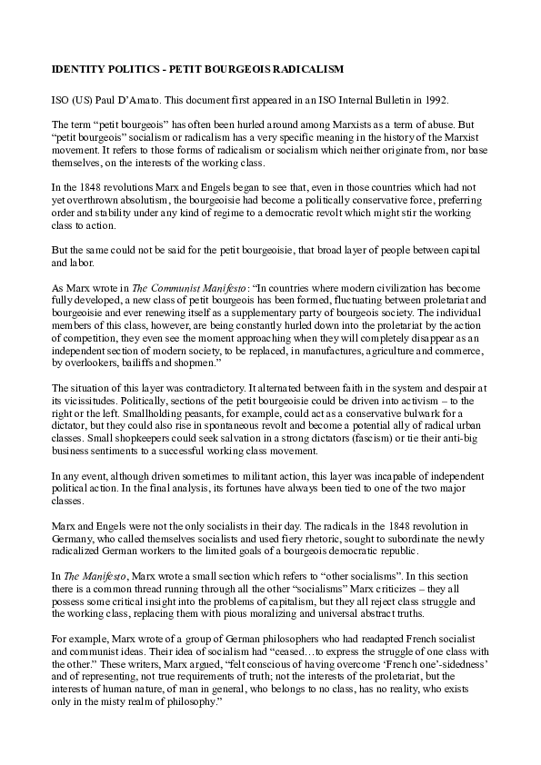 (DOC) Identity politics