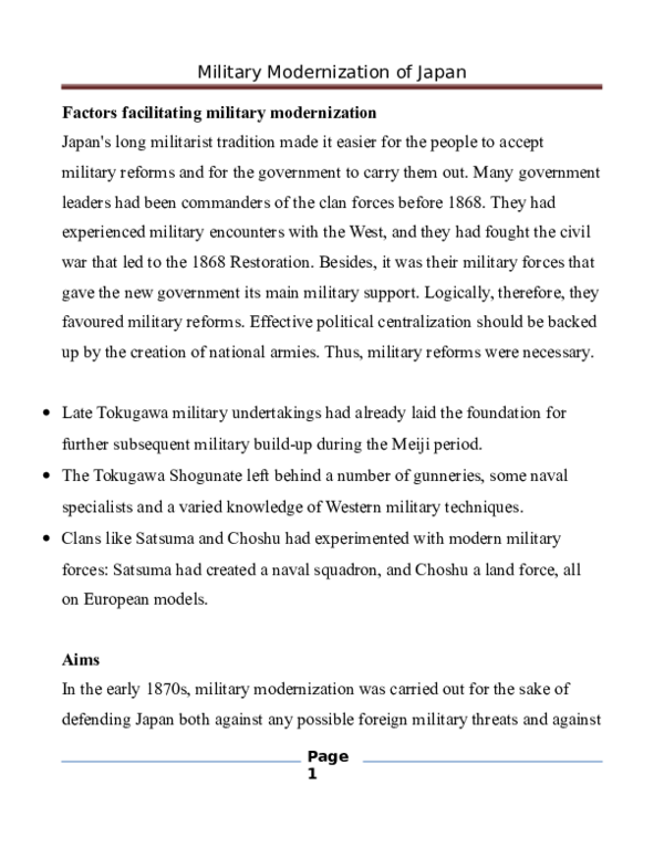 (DOC) Military Modernization of Japan