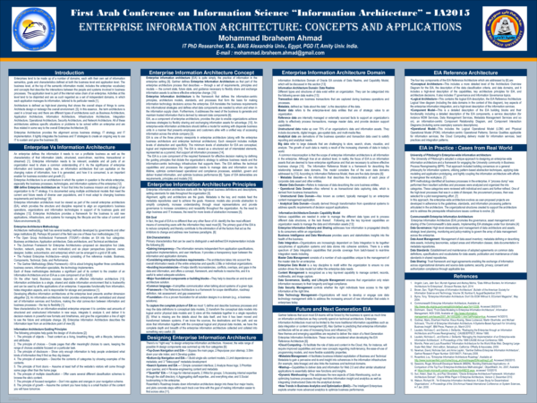 (PDF) Scientific Poster: Enterprise Information Architecture: Concepts ...