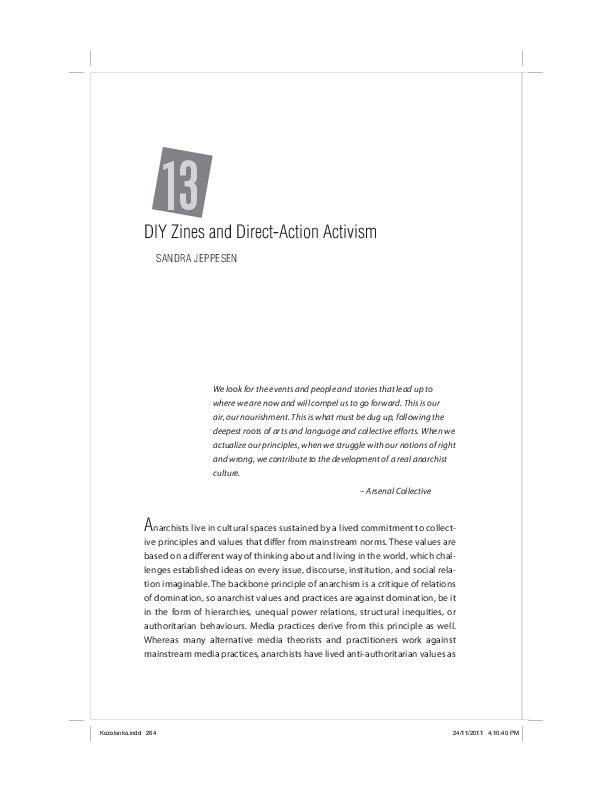 (PDF) DIY Zines and Direct Action Activism