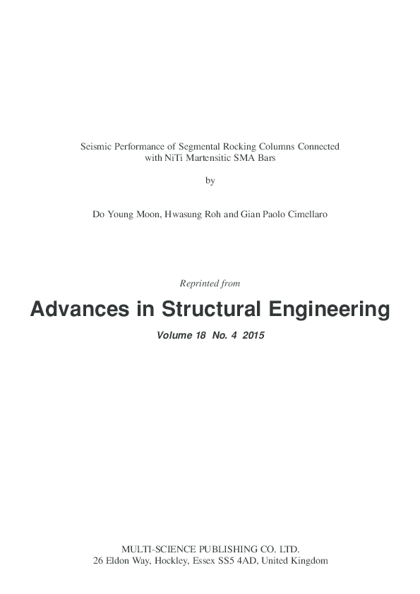 (PDF) Seismic Performance of Segmental Rocking Columns Connected with ...