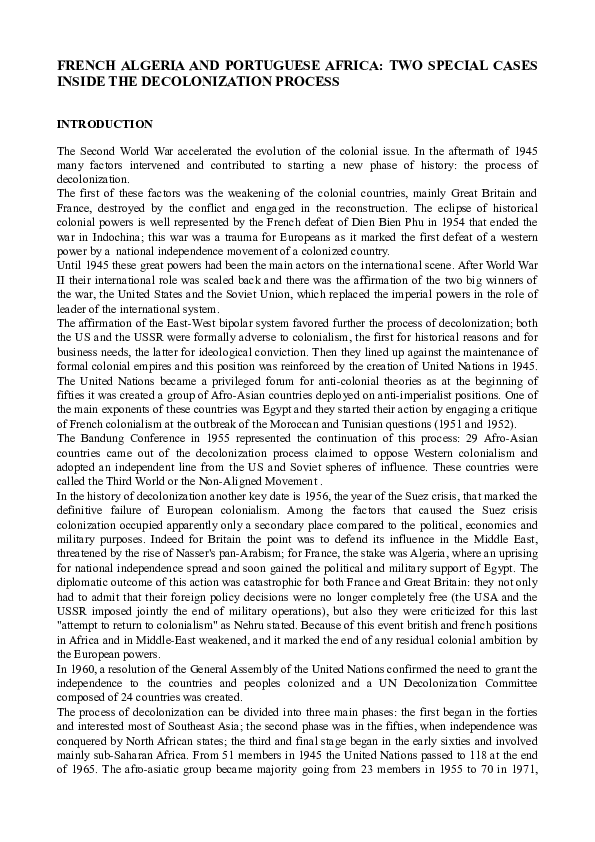 algeria decolonization