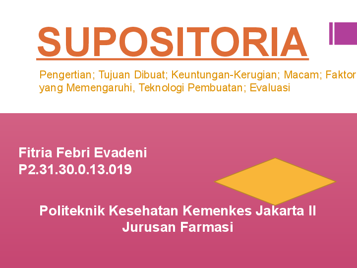 (PPT) Suppositoria PPT