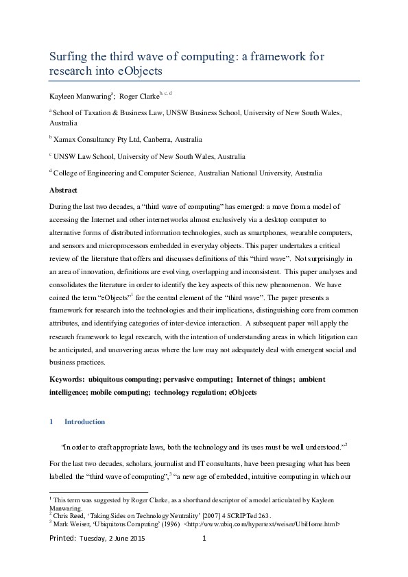 (PDF) Surfing the third wave of computing: a framework for research ...