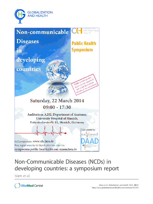 (PDF) Non‐Communicable Diseases (NCDs) in developing countries: a ...