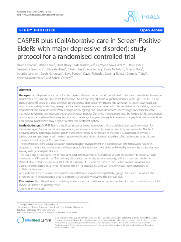 (PDF) CASPER plus (CollAborative care in Screen-Positive EldeRs with ...
