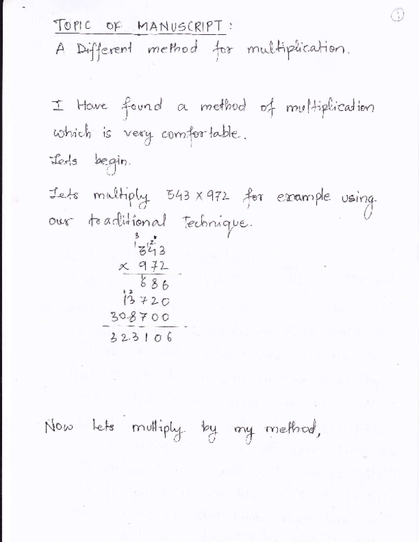 (PDF) Innovative Multiplication Methods