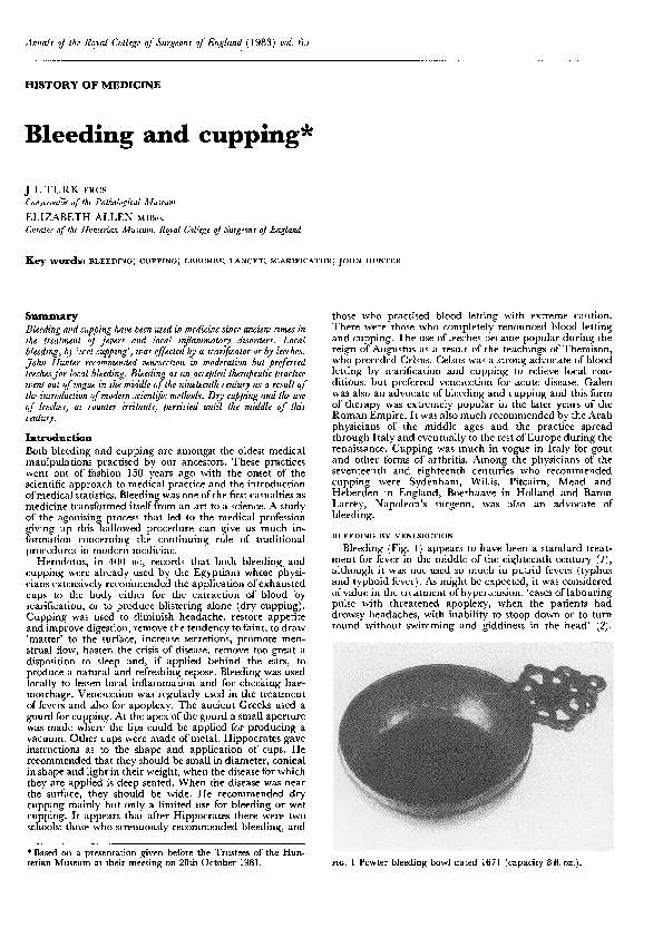 (PDF) Bleeding & Cupping
