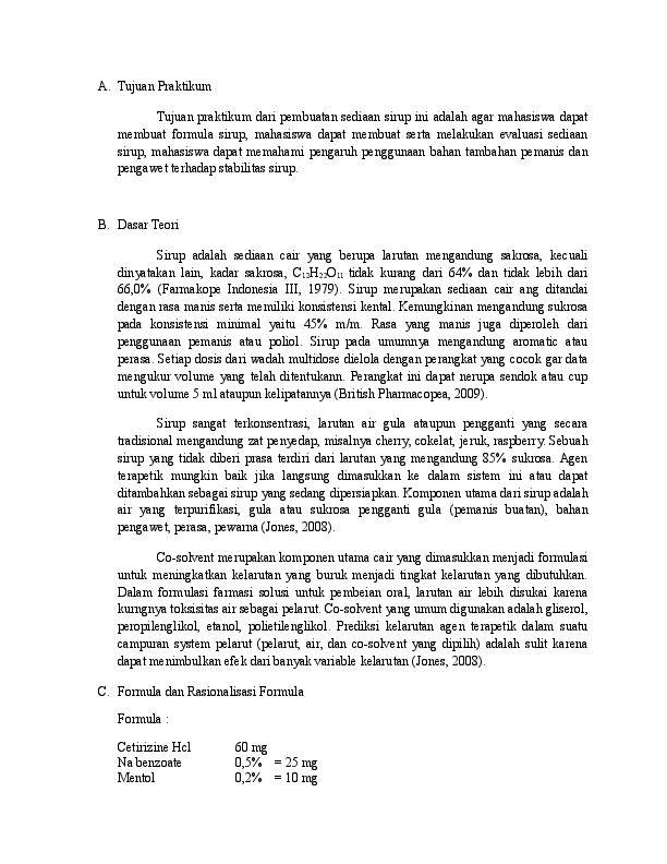 (DOC) LAPORAN SYRUP